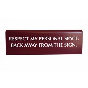 GetBullish | Office | Respect My Personal Space Fuchsia Pink Desk Sign ...